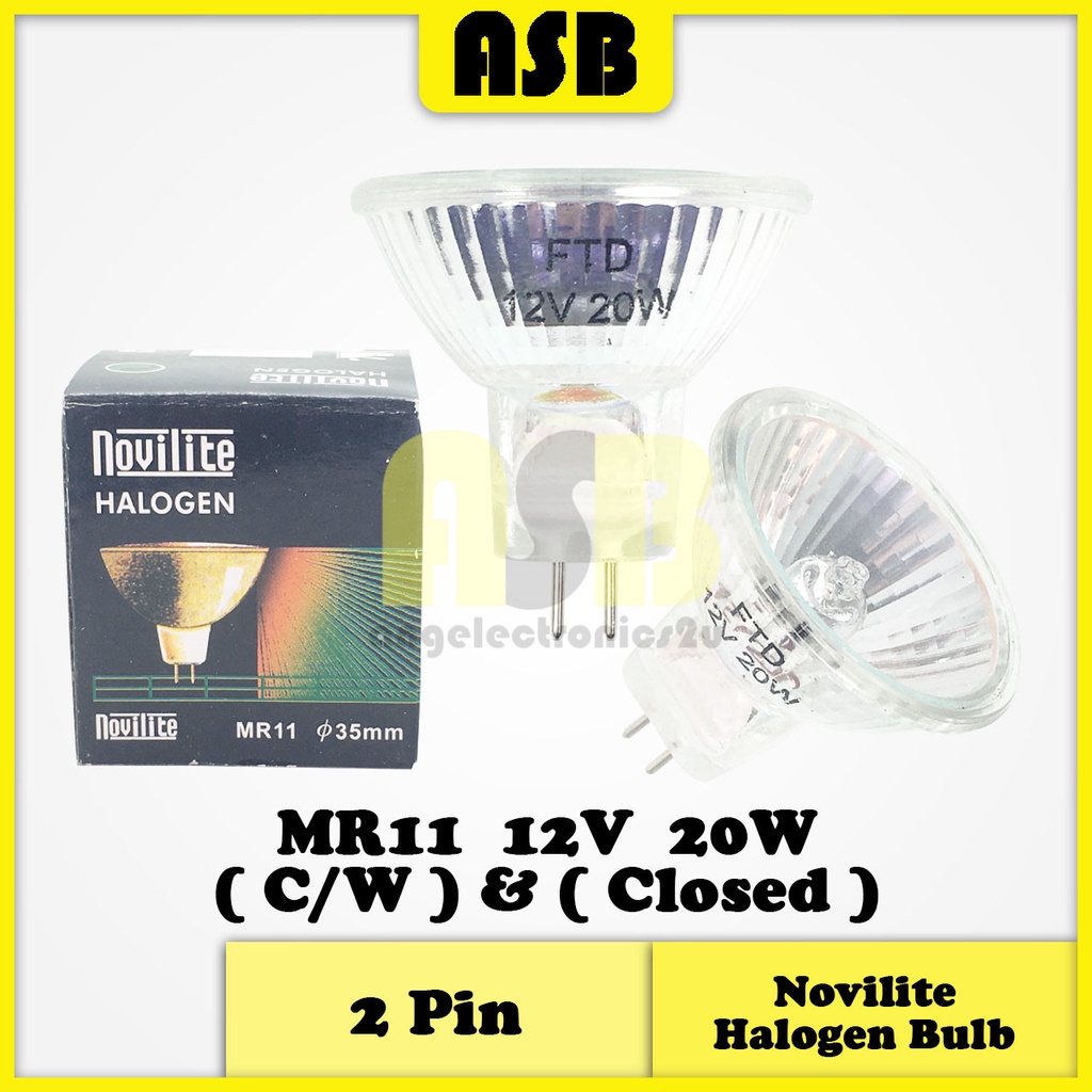 (1pc) Novilite Halogen Bulb 2 Pin ( 12V ) | Shopee Malaysia