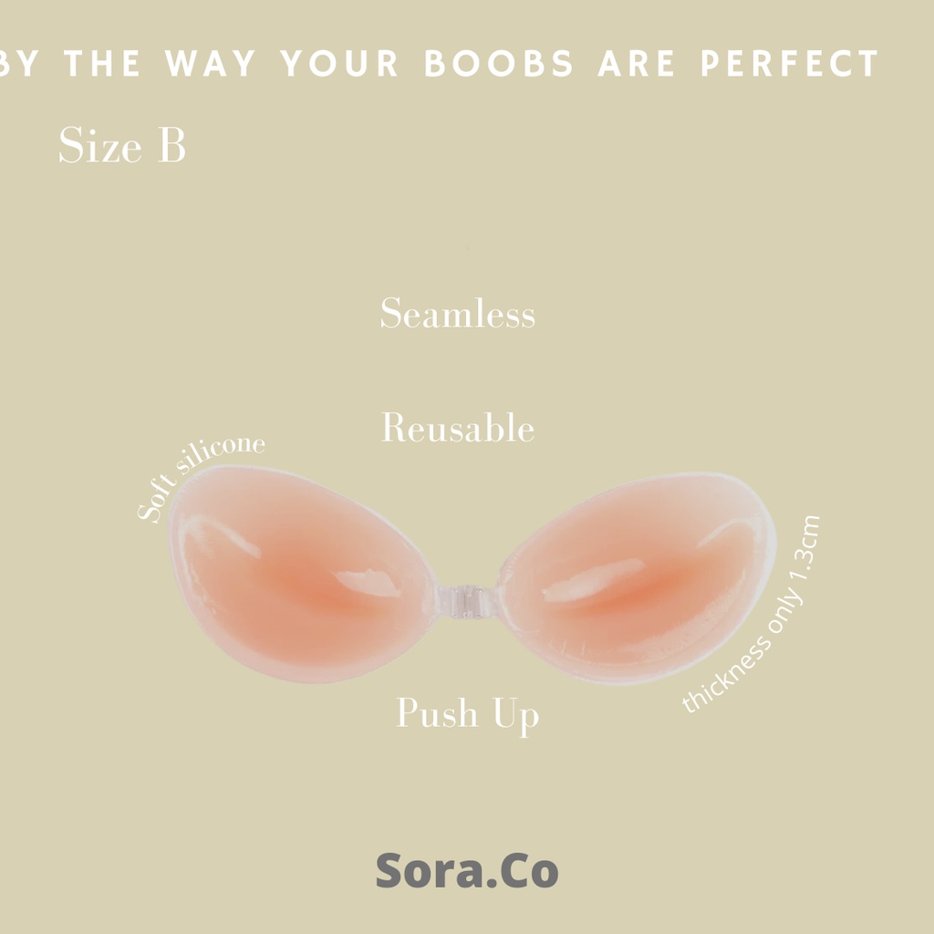 [SORA>CO] Seamless Push Up Silicone Shaping NuBra 隱形硅膠胸貼 (with PVC ...