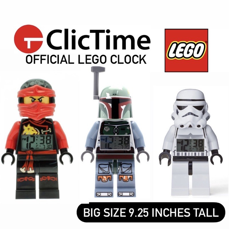 Lego Star Wars Alarm Clock Big Clic Time Storm Trooper Ninjago Kai Boba ...