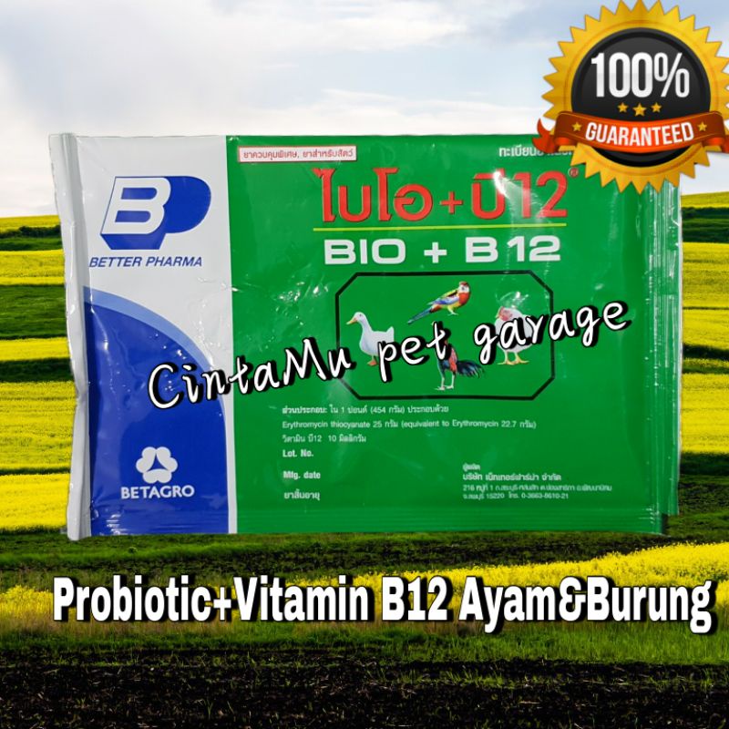 20G BIO+B12 PROBIOTIC+VITAMIN AYAM DAN BURUNG SUPPLEMENT BIRD CHCIKEN ...