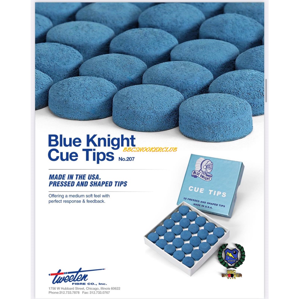 Original Tweeten USA 🇺🇸 Blue Knight Snooker Cue Tip | Shopee Malaysia