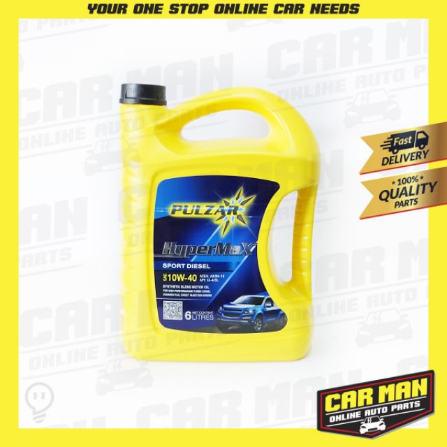 PULZAR SEMI SYNTHETIC ENGINE OIL SAE10W-40 API SN 6L +1 L FOR DIESEL ...