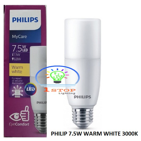 PHILIPS MYCARE LED STICK E27/ PHILIP LED STICK PLC [7.5W/9.5W/11W] [E14/E27] LED STICK BULB ...