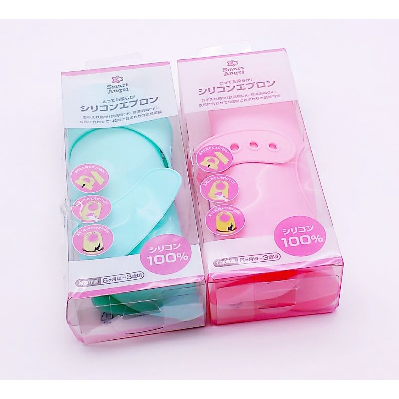 Japan Smart Angel adjustable 💯% silicone baby bibs | Shopee Malaysia
