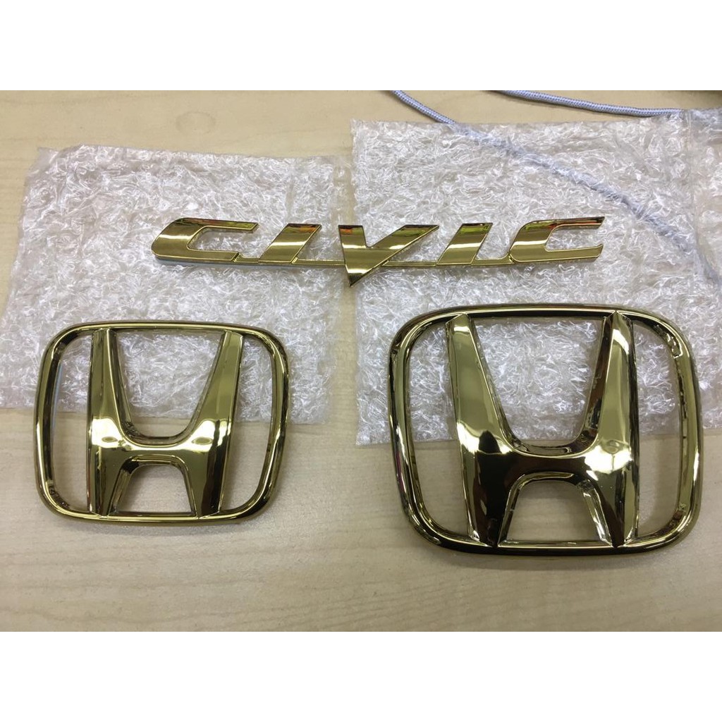 Honda Logo Civic fd GOLD COLOUR EMBLEM LOGO HONDA CIVIC FD TYPE R ...