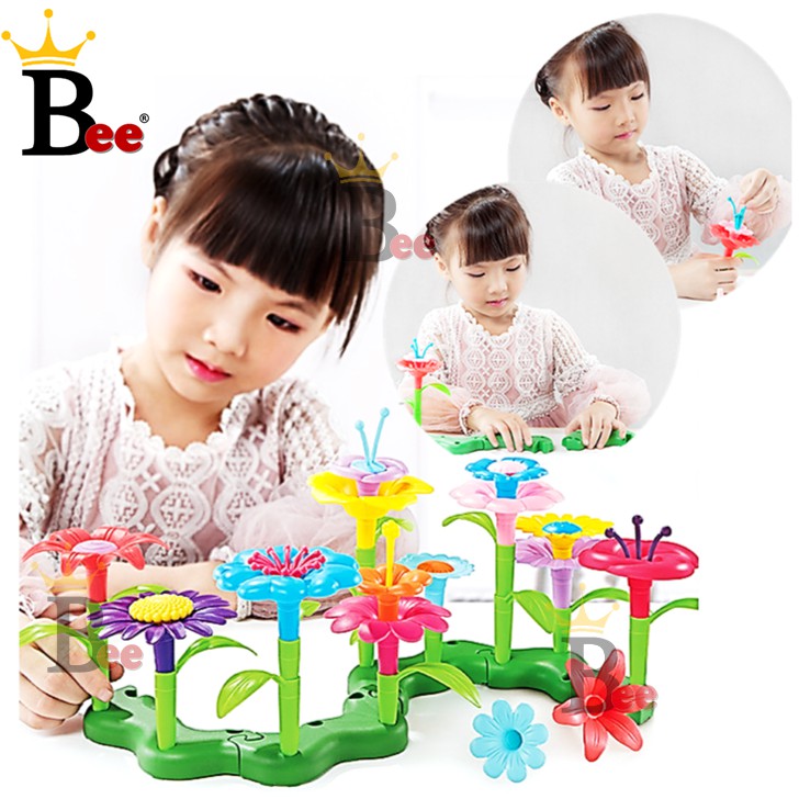 Puzzle Patchwork DIY Stacking Flower Arrangement Bricks Building Blocks ...