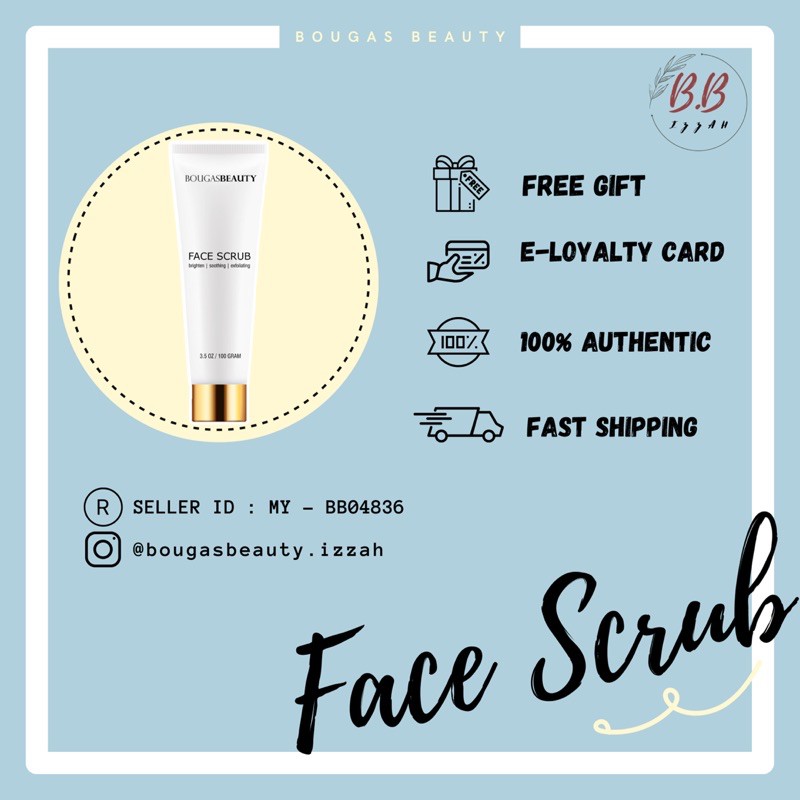 FACE SCRUB BOUGAS BEAUTY (100g) | Shopee Malaysia