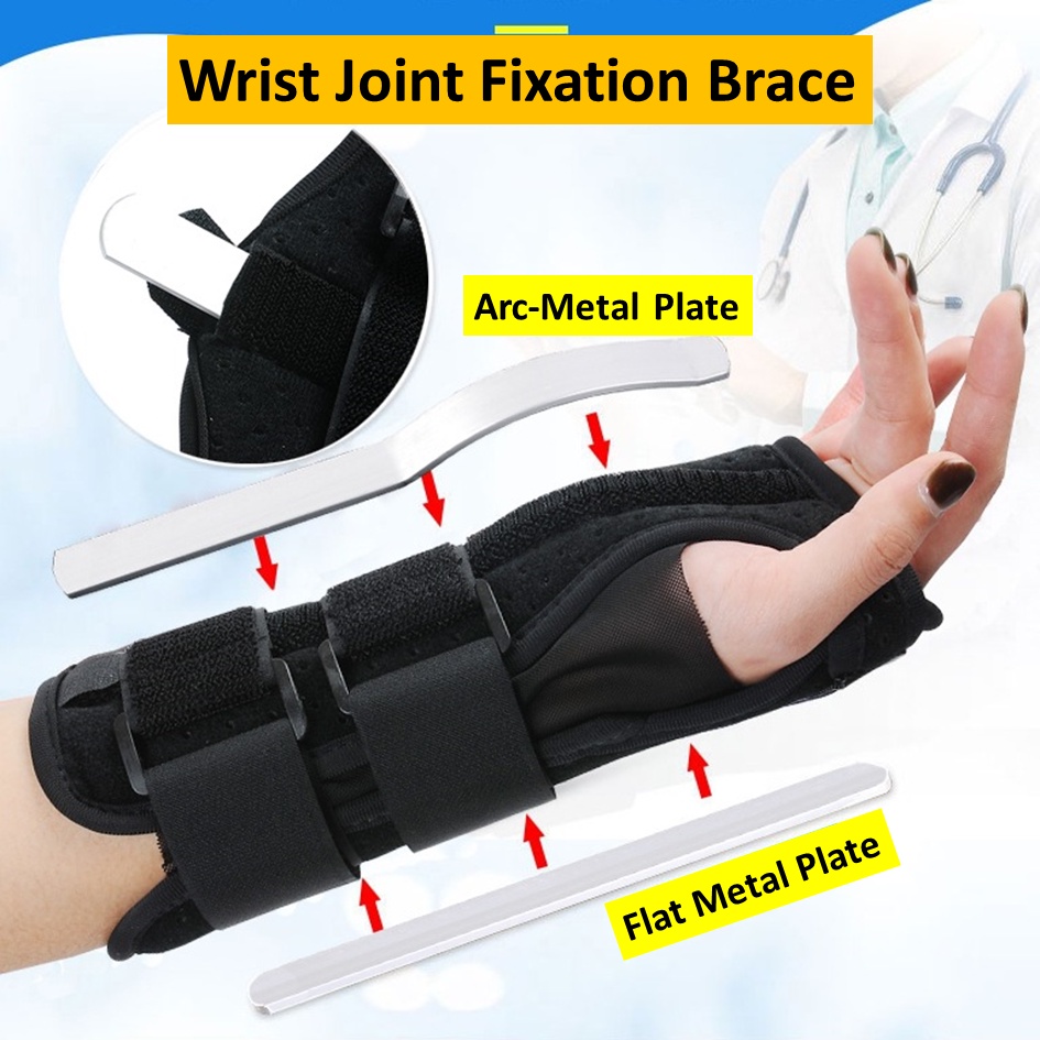 Adjustable Left Wrist Support Brace with Splints | Shopee Malaysia
