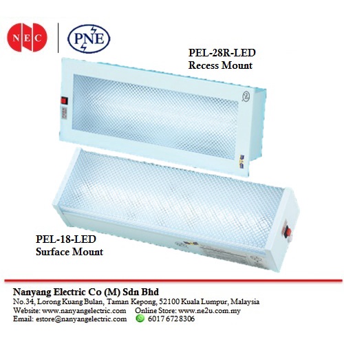 PNE PEL-18-LED / PEL-28R-LED Super Bright LED Emergency Light | Shopee Malaysia