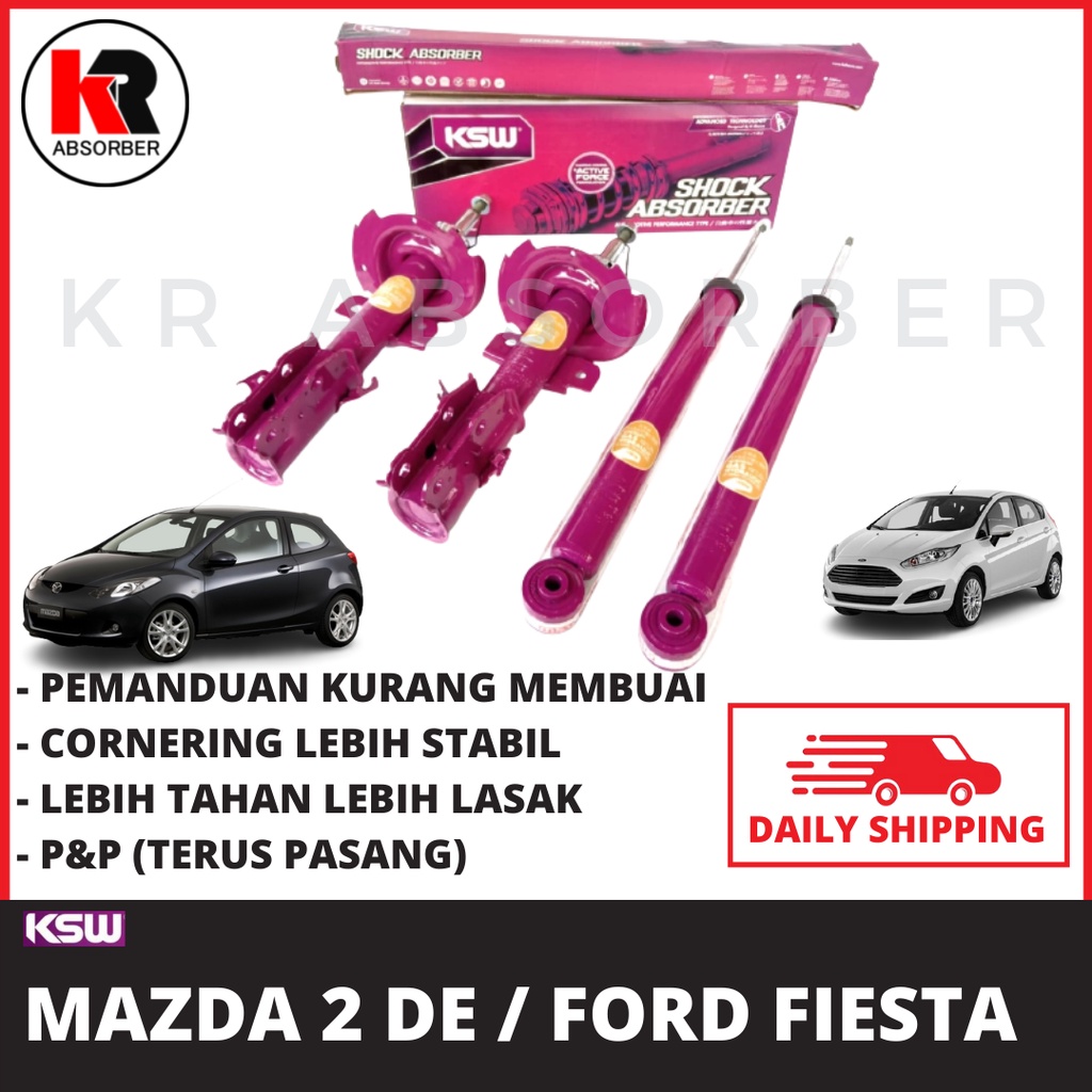 [Daily Ship] Mazda 2 De / Ford Fiesta Absorber KSW-Suspention-Heavy ...
