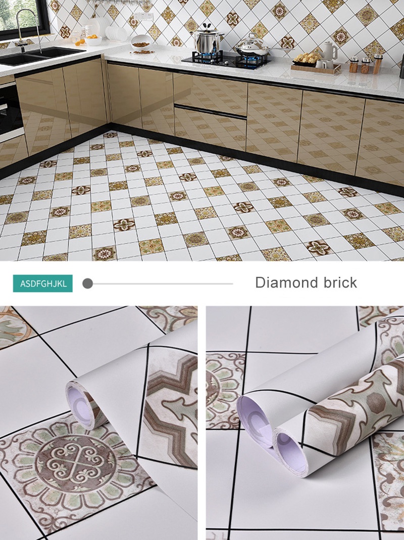 Self Adhesive Waterproof Bathroom Non-slip Floor Stickers Balcony Tile ...