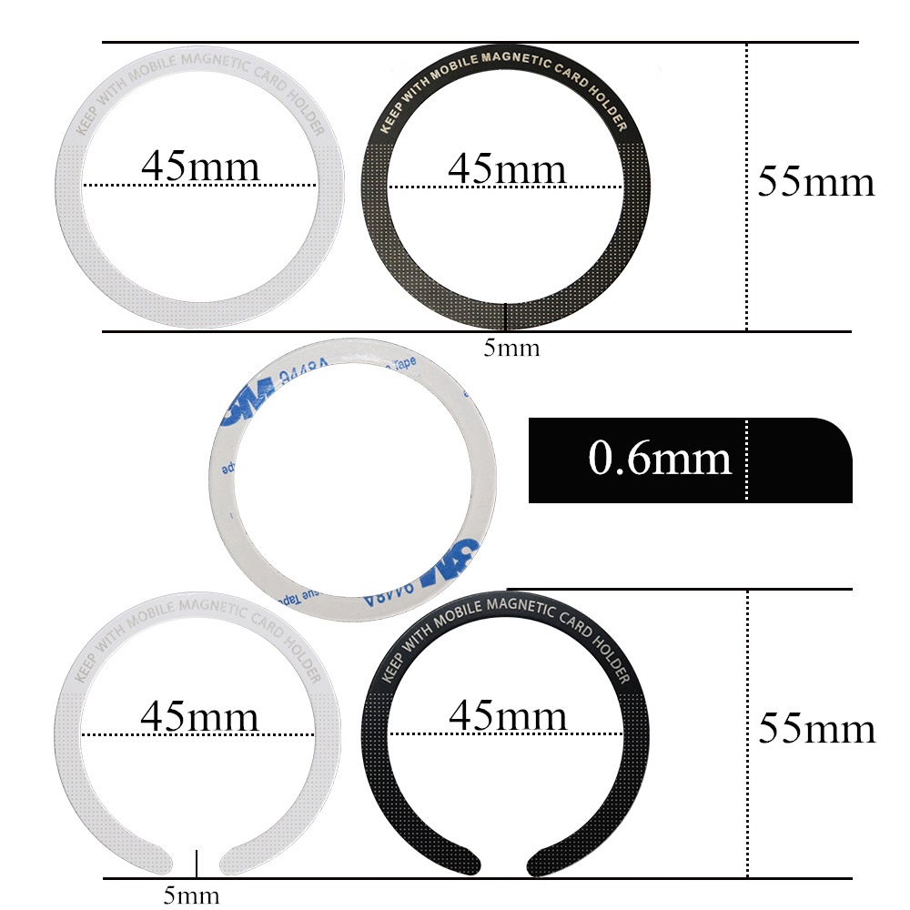 BlueWow Universal Metal Ring for Wireless Charging Magsafe Wireless ...