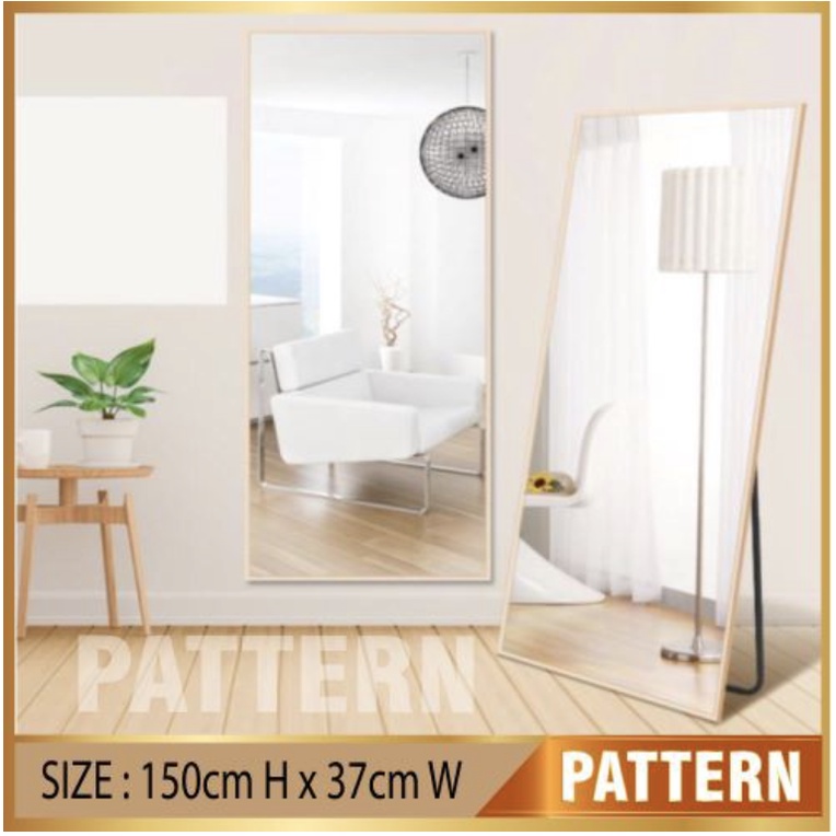 PATTERN Full Length Curved 165cm x 60cm Stand Mirror Cermin Tinggi ...