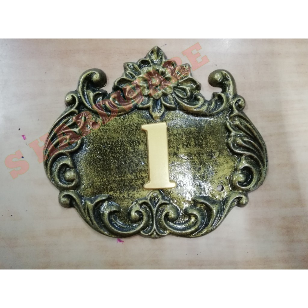 Cass Iron house number plate (plate only) / Nombor Plat Rumah Cass Besi ...