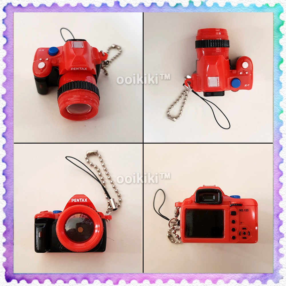 Cute Pentax Mini DSLR Red Camera design shaped Lucky Charm key chain ...