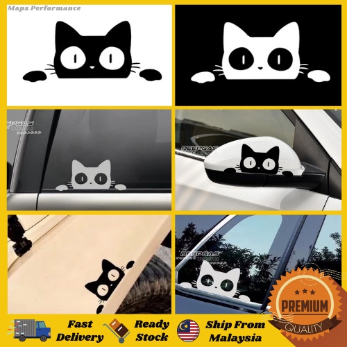 Reflective Peeking Cat Animal Car Styling Decorative Stickers Auto ...