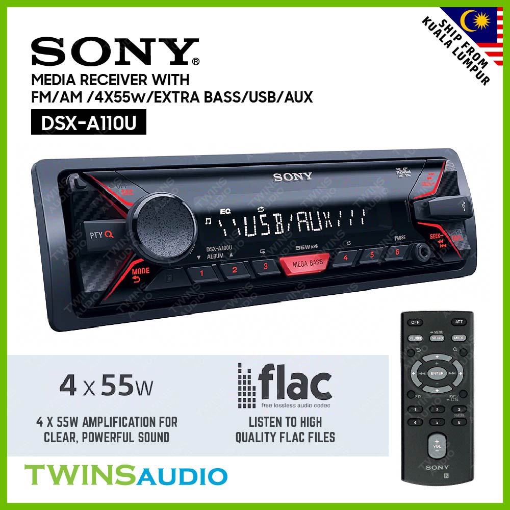 Sony Car Player DSX-A110U FM USB Car Digital Media Player (100% ...