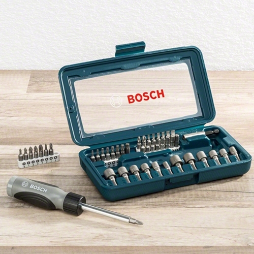 Set Pemutar Skru / Bosch 46pcs Screwdriver Bit and Nutsetter Set Blue ...