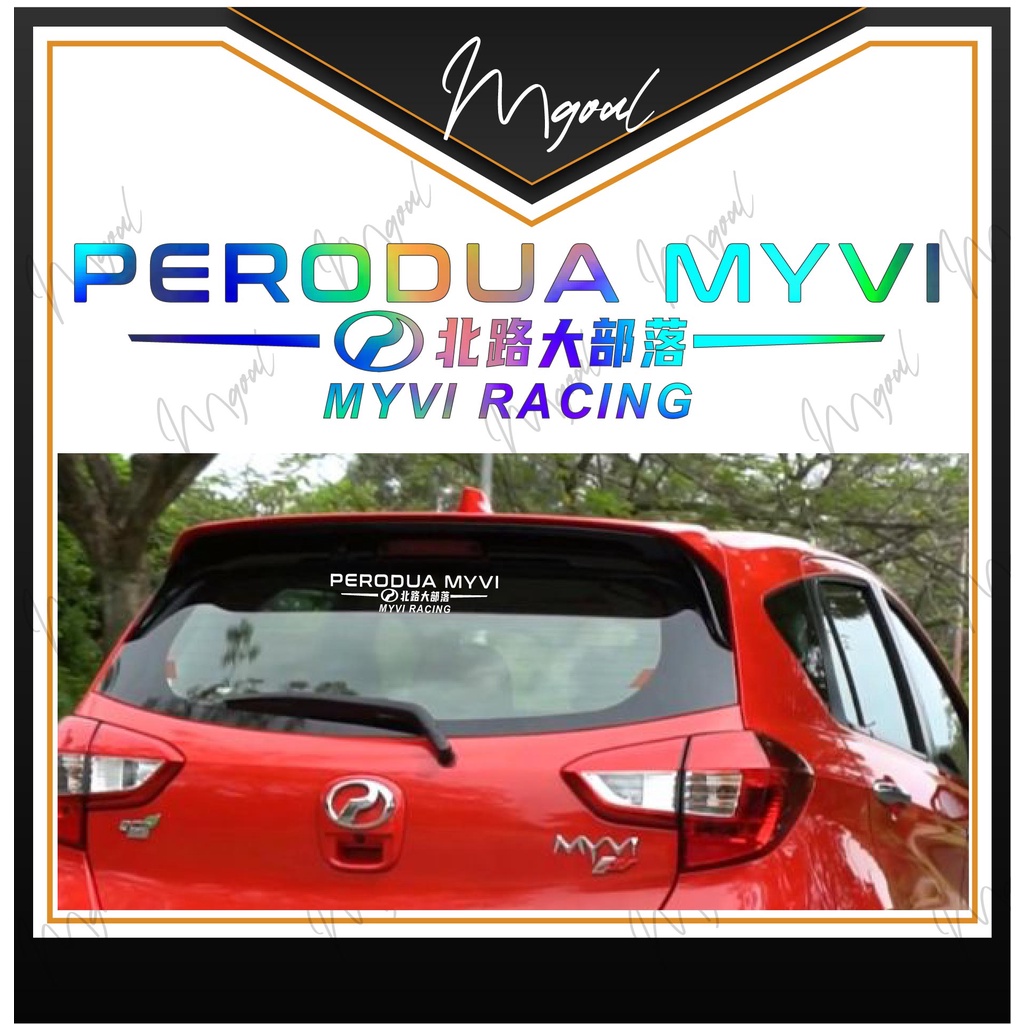 [ReadyStock]New Design Perodua Myvi Racing Car Logo Laser Sticker MG3 ...