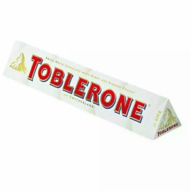 Toblerone white chocolate 100 gr with honey and almond nougat ...