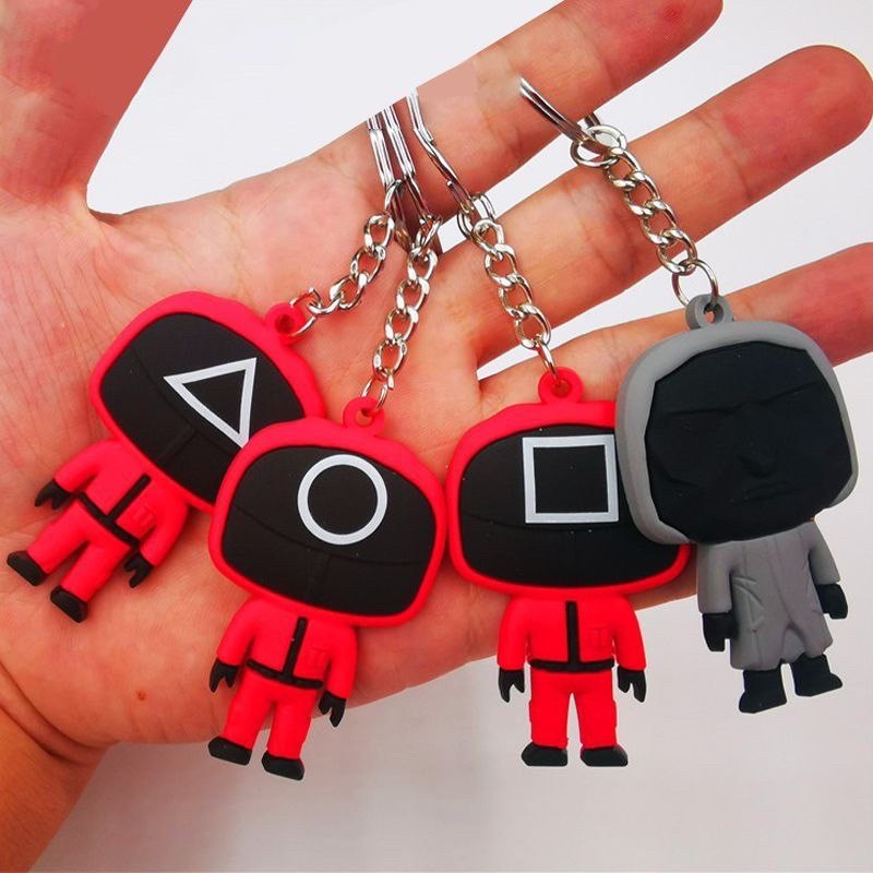 Keyring Squid Game Rubber Keychain for Men and Women | Shopee Malaysia