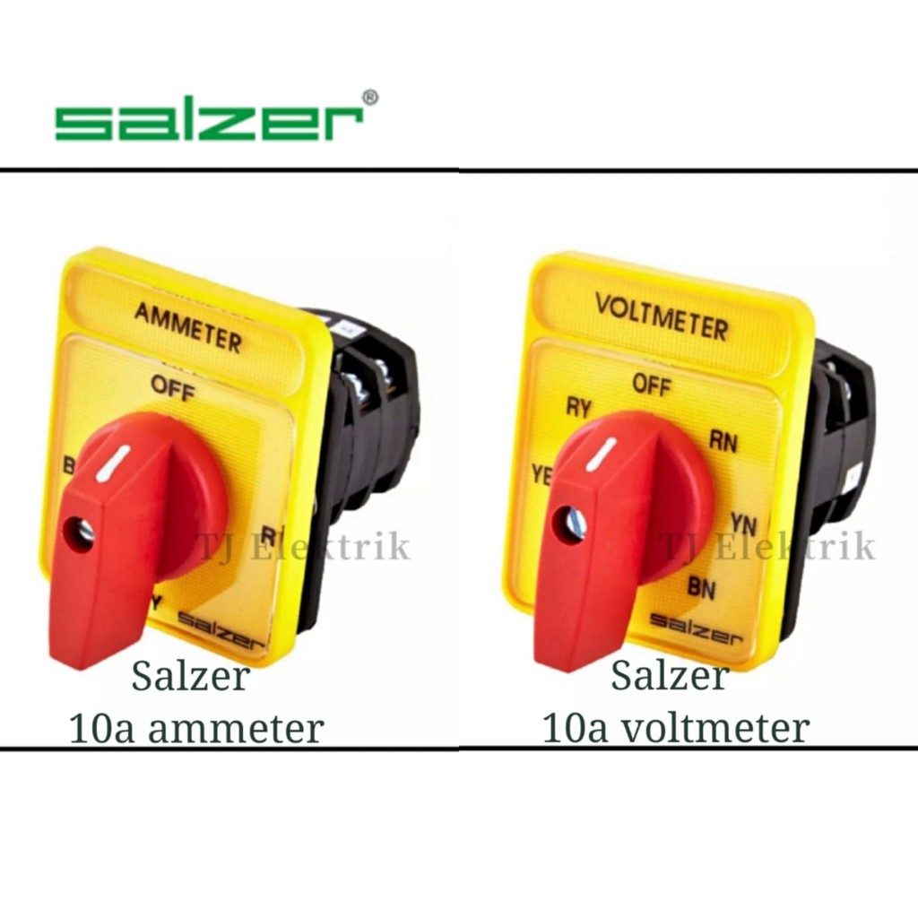 SALZER AMMETER SELECTOR SWITCH,10A, (S1061325-B13) SALZER 10A VOLTMETER ...