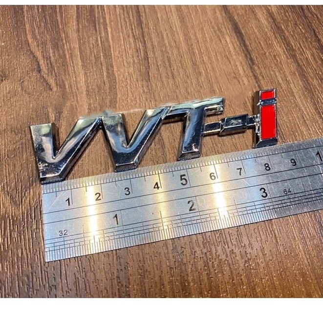 Toyota VVT-I Emblem Logo Wording Chrome Red Letter Logo Passo Myvi Vios ...