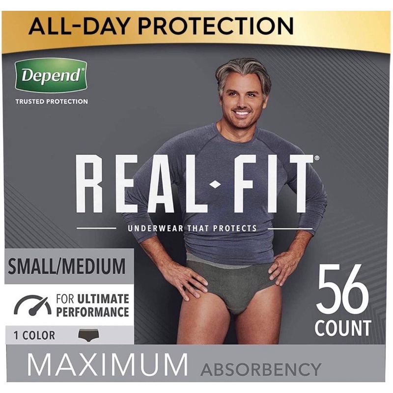 Depend Real Fit Incontinence Underwear for Men, Maximum Absorbency ...