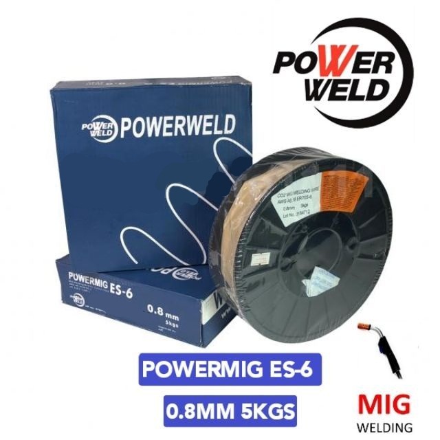 POWERWELD 0.8MM MIG Welding Solid Wire / 0.8MM CO2 Welding Wire 5KGS Roll | Shopee Malaysia