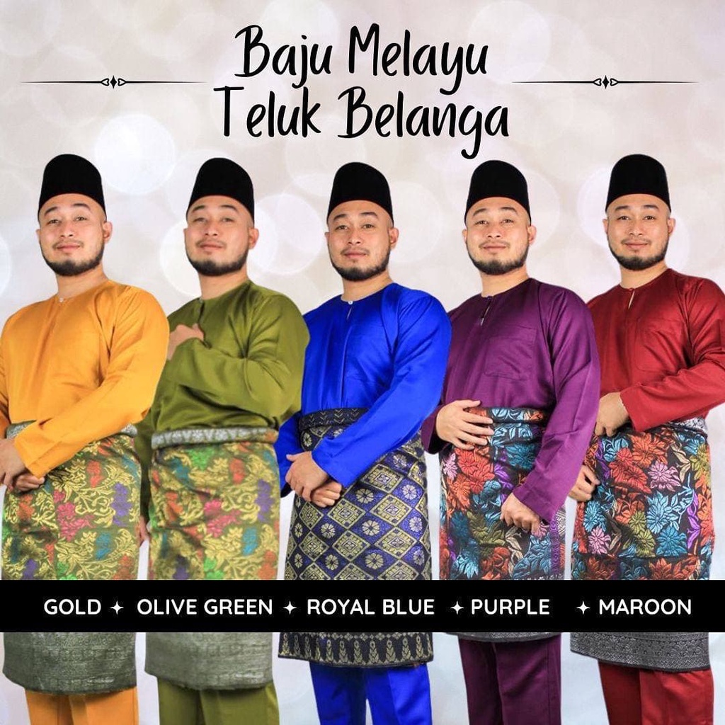 ZALISA BAJU MELAYU DEWASA TELUK BELANGA / BAJU JOHOR BERPESAK (GOLD ...