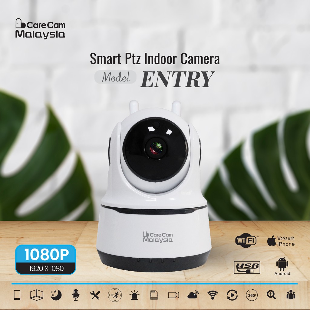 CARECAM PTZ CCTV ENTRY 2MP UHD Wireless Wifi IP Kamera | Shopee Malaysia