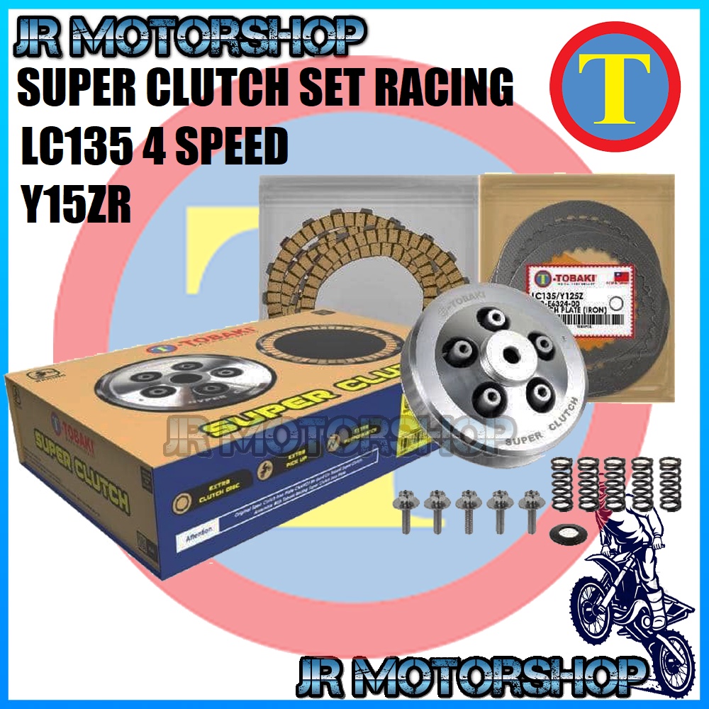 TOBAKI SUPER CLUTCH FOR YAMAHA LC135 4S LC 135 4 SPEED Y15 Y15ZR V1 V2 SET RACING HYPER CLUTCH ...