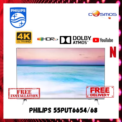 Philips 55 inch 4K UHD LED Smart TV 55PUT6654/68 | Shopee Malaysia
