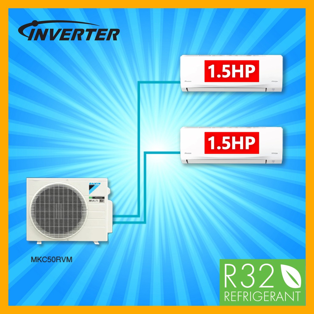 Daikin Multi Split Inverter R32 Wall Mounted Air Conditioner MKC Series ...