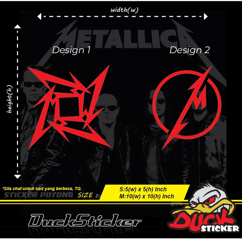 METALLICA BAND SYMBOL LOGO STICKER 1PCS | Shopee Malaysia