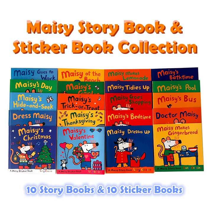 Maisy Story Book & Sticker Book Collection Kindergarden Best Preschool ...