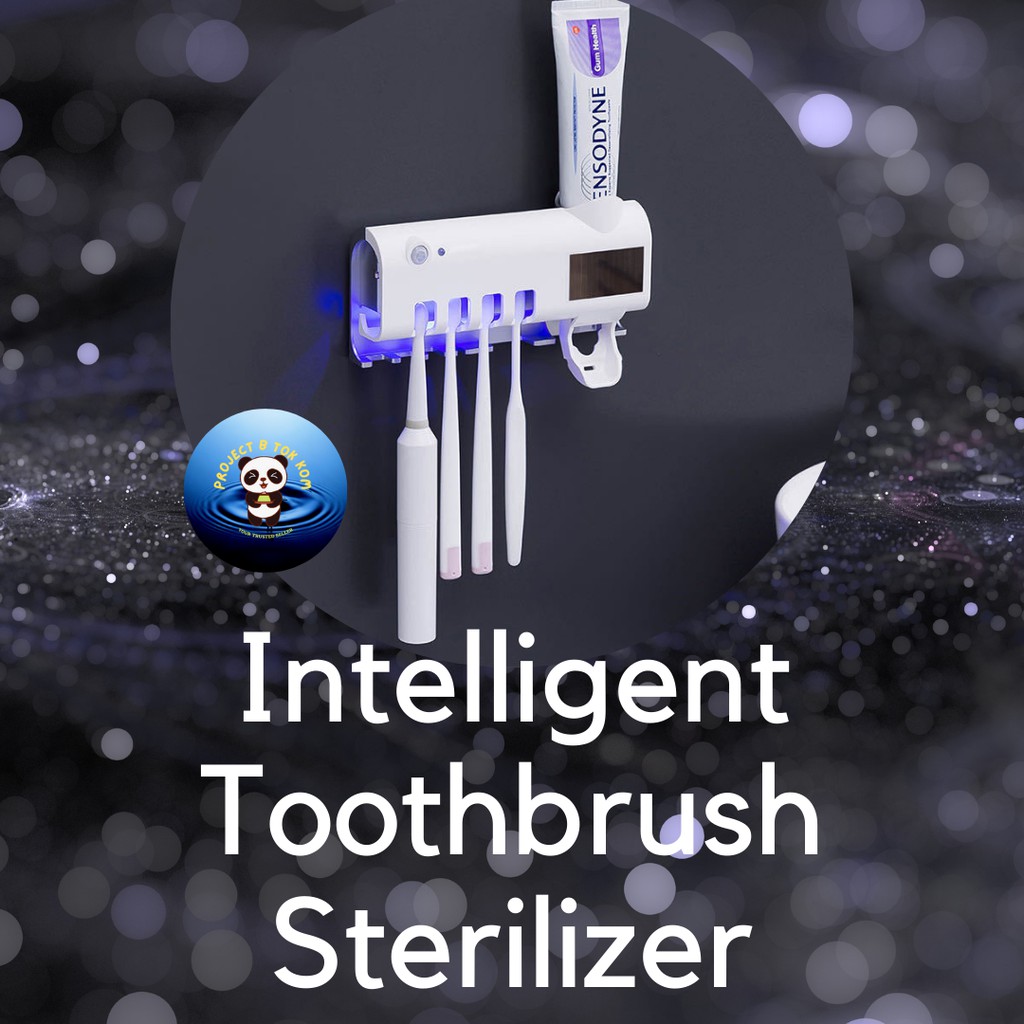 Solar Electric UV Sterilizing Wireless Wall Mount Tooth Paste Dispenser ...