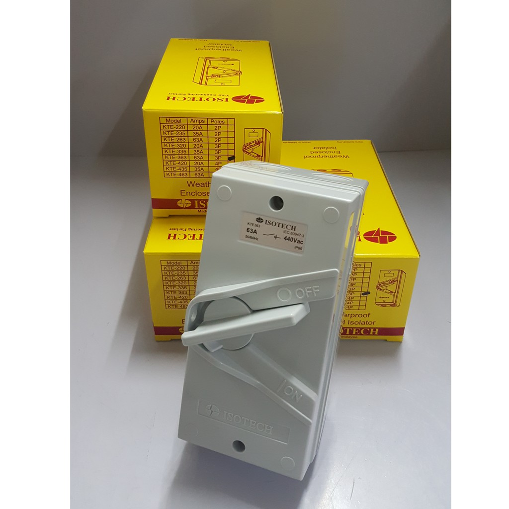ISOTECH KTE Isolator cw pvc enclosure kte320 kte335 kte363 | Shopee ...