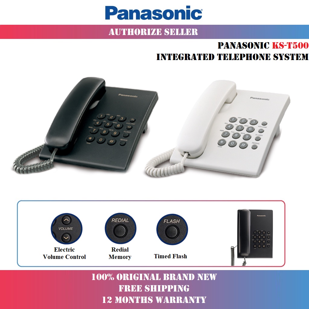 [Ready Stock ] Panasonic KX-TS500 Single Line Phone Home Office Landline Telephone KX TS500 KX ...