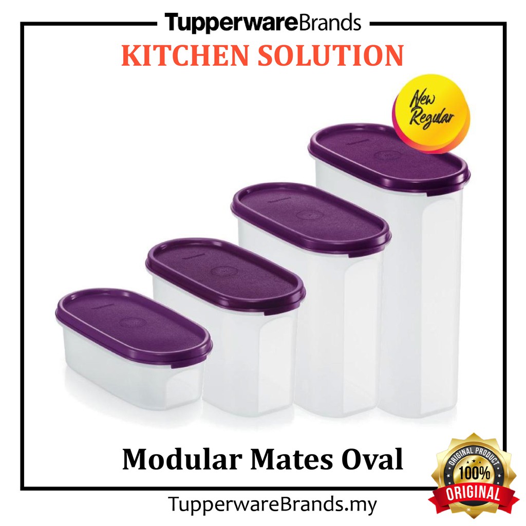 100% Original Tupperware Brands Modular Mates OVAL 🔥READY STOCK🔥 Dry ...