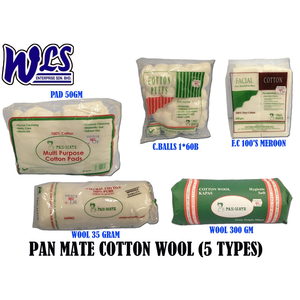 PAN MATE COTTON WOOL 5 TYPES | Shopee Malaysia