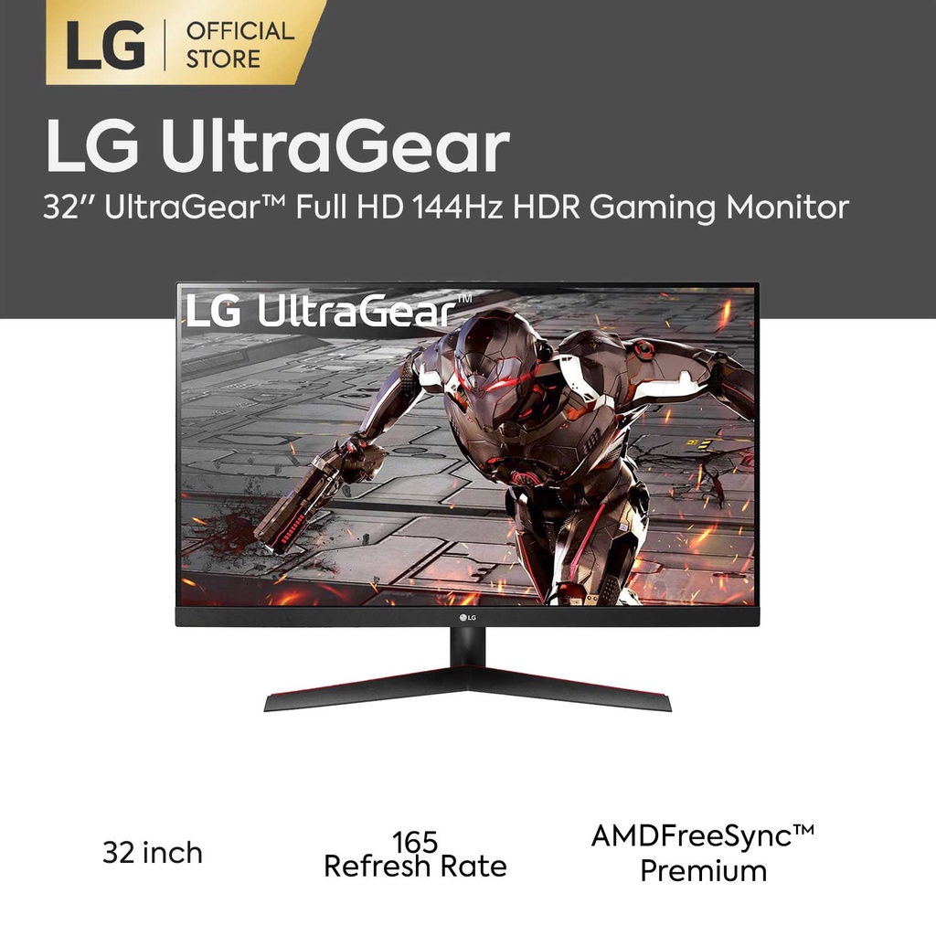 LG UltraGear 32" 32GN600 165Hz 1ms HDR10 VA AMD FreeSync Premium Gaming ...