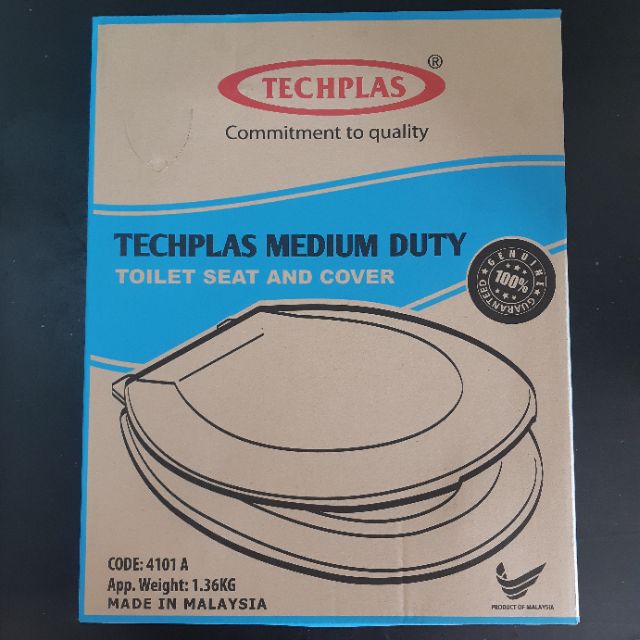 Techplas Medium Duty Toilet Bowl Seat and Cover with Screws/ Tempat ...