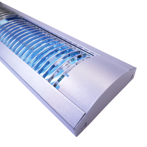 2x18W AC240V Fluorescent Louver Lamp Fitting ONLY ( WHITE COLOUR ...