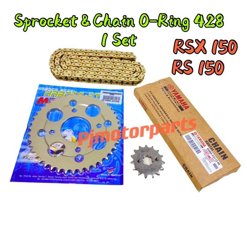 RS150 RSX150 RSX 150 RS 150 Sprocket Set 428 (1 Set) 428 O-Ring Chain ...
