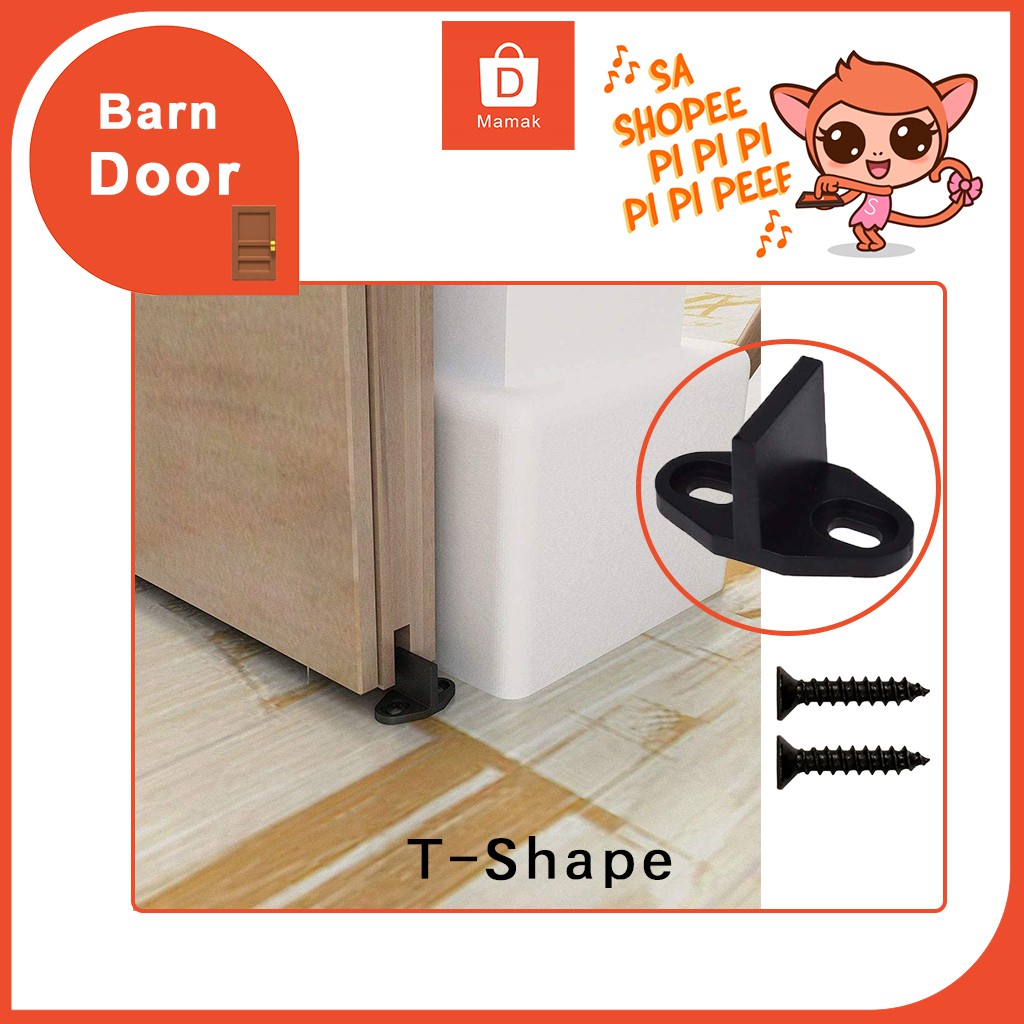 【DecoMamak】Urban X Vintage T shape Floor Guide for Barn Door | Shopee ...