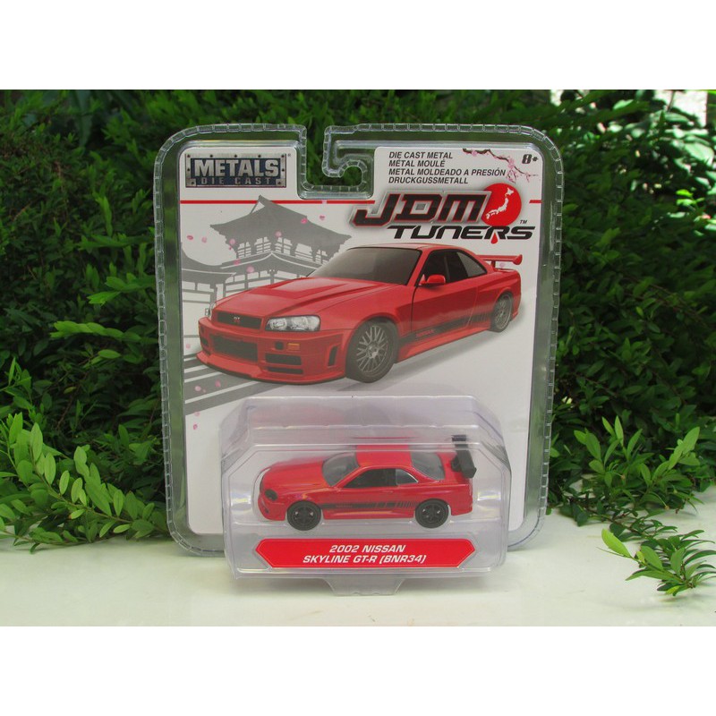 JADA 1/64 JDM Tuners 2002 Nissan Skyline GT-R R34 Red (BNR34) Diecast ...