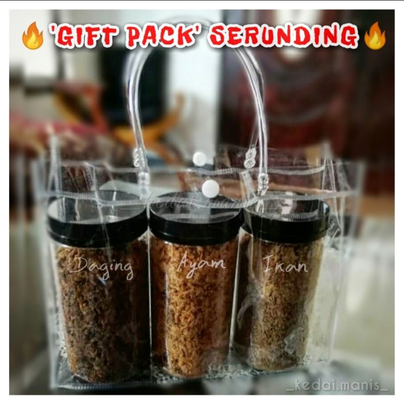 🔥 READY STOK 🔥 COMBO GIFT Sambal Serunding Kampung Laut Daging Tempatan ...