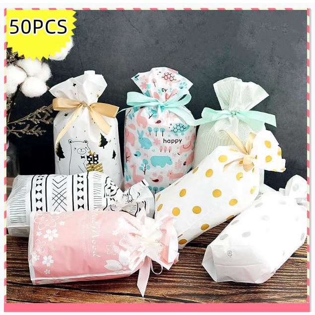 15 x 23.5cm Ribbon Gift Bags for Baking Birthday Wedding Cookies Sweet ...