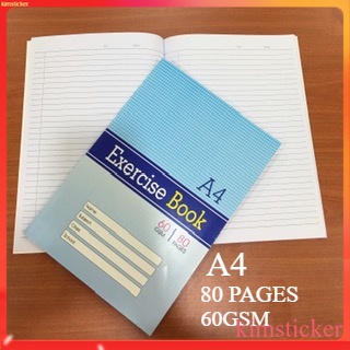 A4 Note Book / Buku Nota A4 / Buku Penulisan A4 / Buku Tulis A4 / A4 exercise book 80Pages 60gsm ...